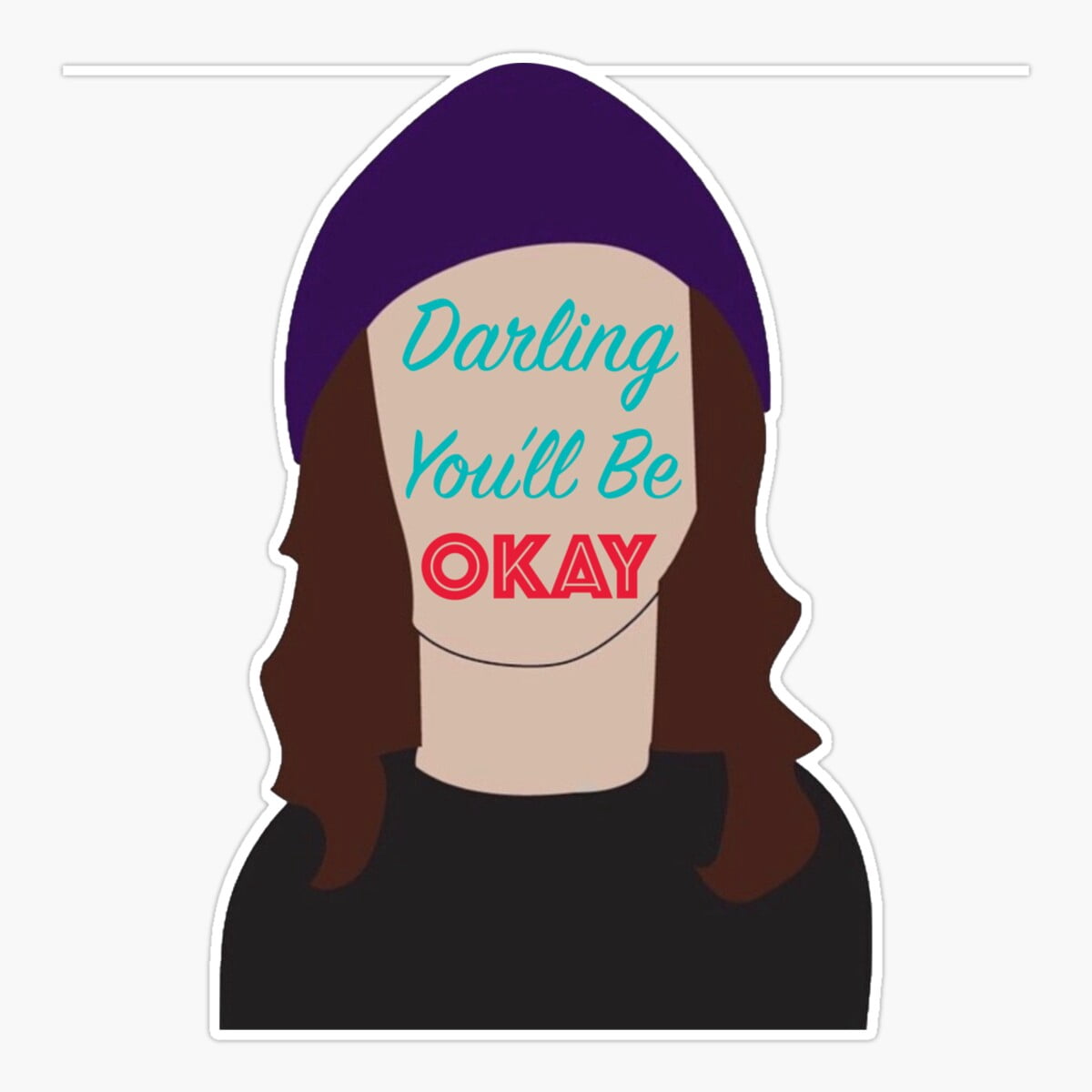 Onim Pierce The Veil Darling You'Ll Be Okay Sticker, Phone Decal Water ...