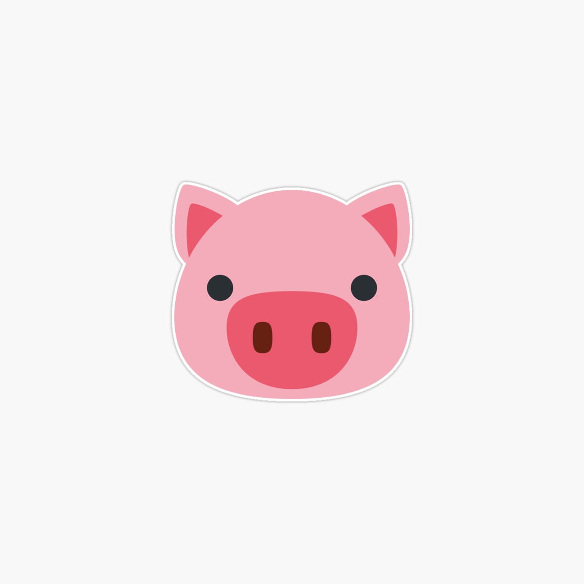 Onim Pig Face Emoji Sticker, Phone Decal Water Bottle Stickers Car ...