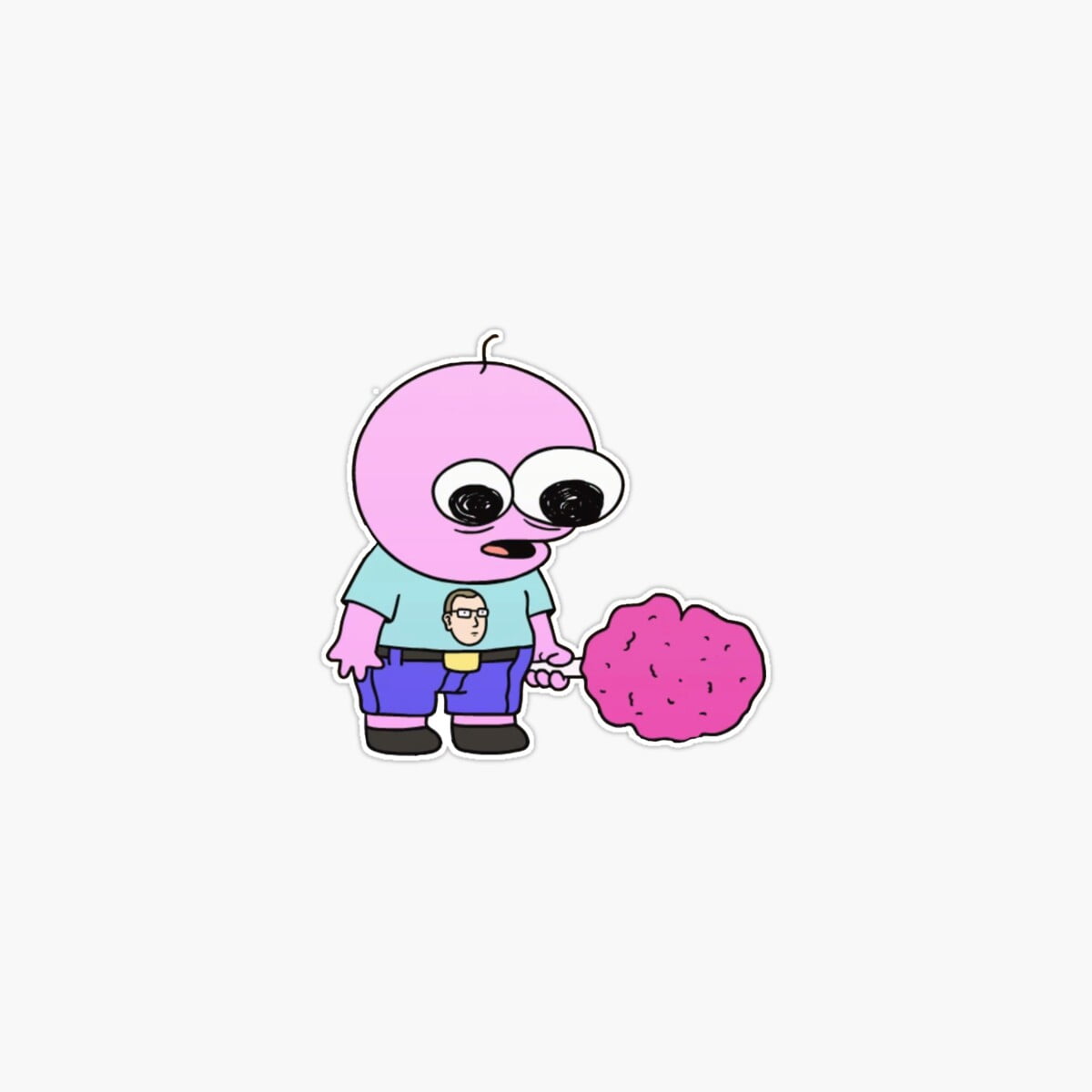 Onim Pim Reaches Depression - Smiling Friends! Sticker, Phone Decal ...