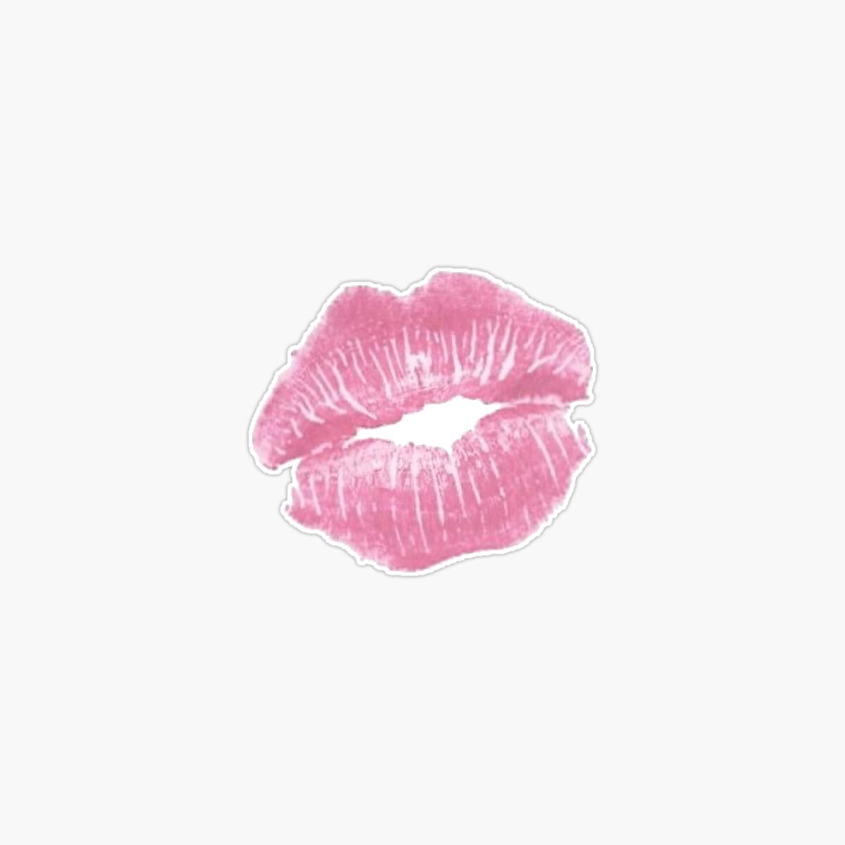 Onim Pink Aesthetic Y2K Kiss Sticker, Phone Decal Water Bottle Stickers ...
