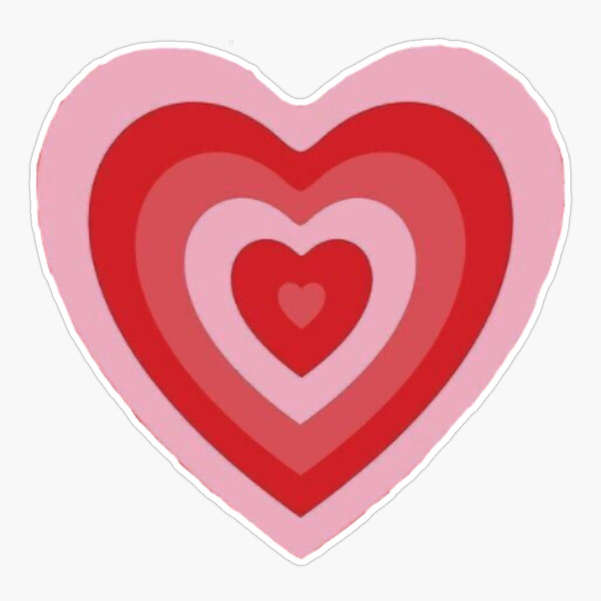 Onim Pink And Red Heart Design Sticker, Phone Decal Water Bottle ...