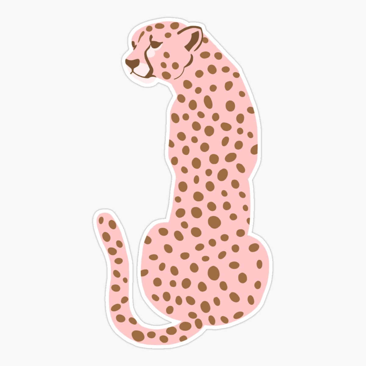 Onim Pink Cheetah/Leopard Sticker, Phone Decal Water Bottle Stickers ...