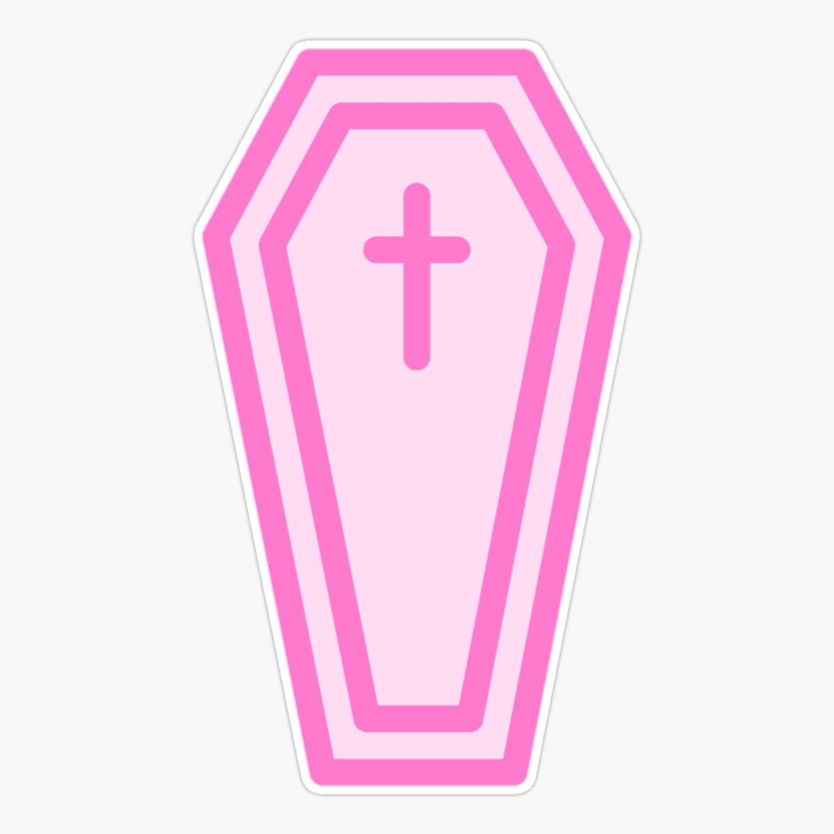 Onim Pink Coffin Sticker, Phone Decal Water Bottle Stickers Car Decals ...