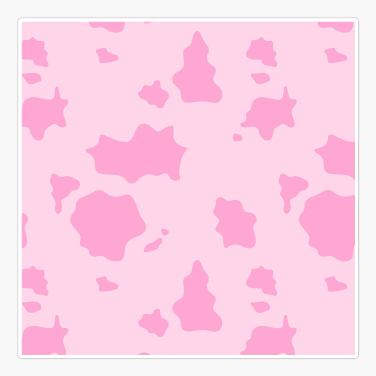 Onim Pink Cow Aesthetic Sticker, Phone Decal Water Bottle Stickers Car ...