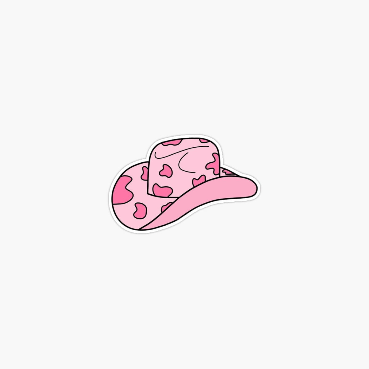 Onim Pink Cowboy Hat Sticker, Phone Decal Water Bottle Stickers Car ...