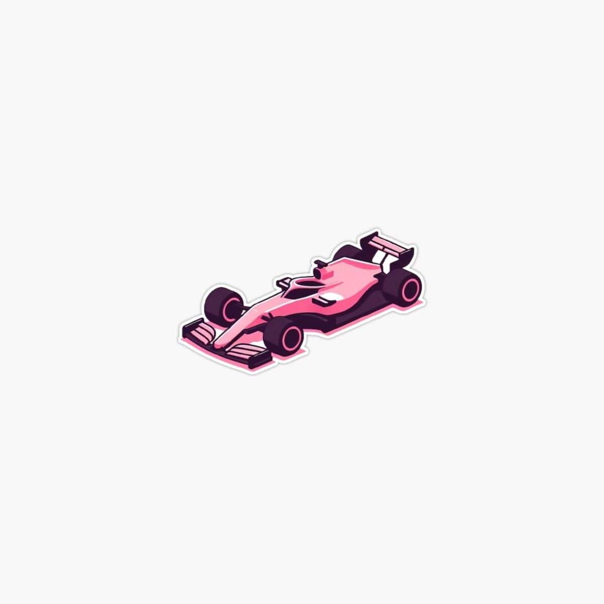 Onim Pink Formula One Car Sticker, Phone Decal Water Bottle Stickers ...