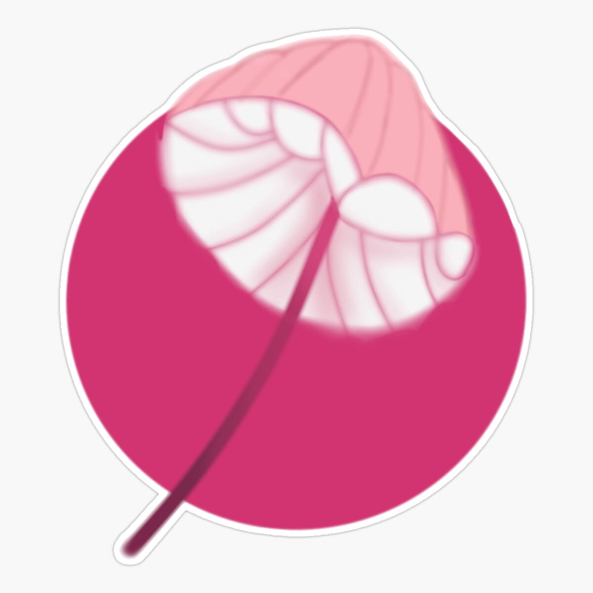 Onim Pink Mushroom Sticker, Phone Decal Water Bottle Stickers Car ...