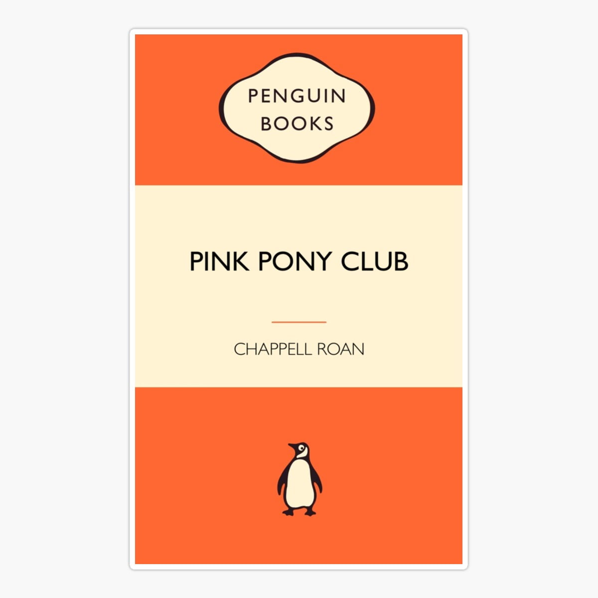 Onim Pink Pony Club - Penguin Classics Cover Design Sticker, Phone ...