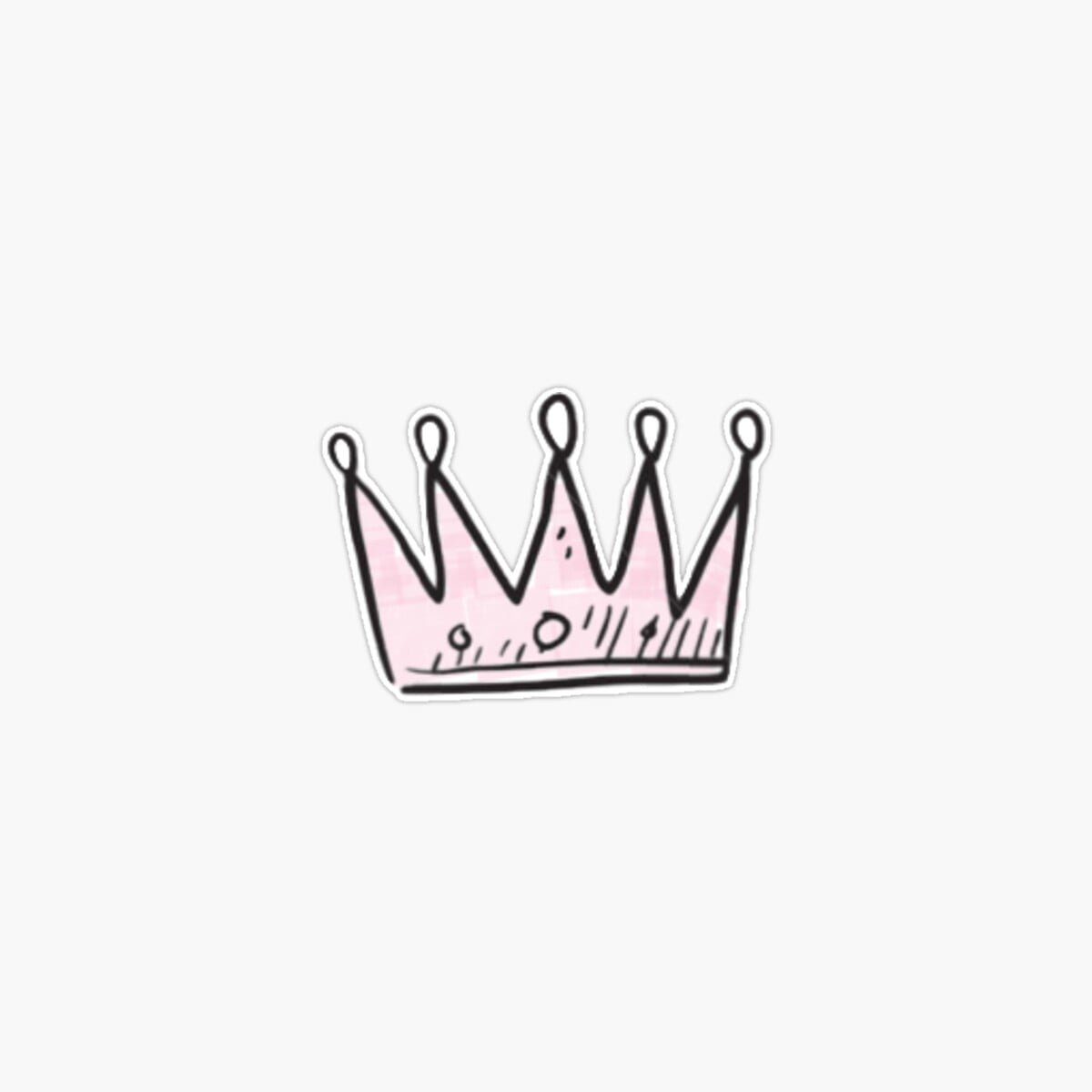 Onim Pink Princess Crown Sticker, Phone Decal Water Bottle Stickers Car ...
