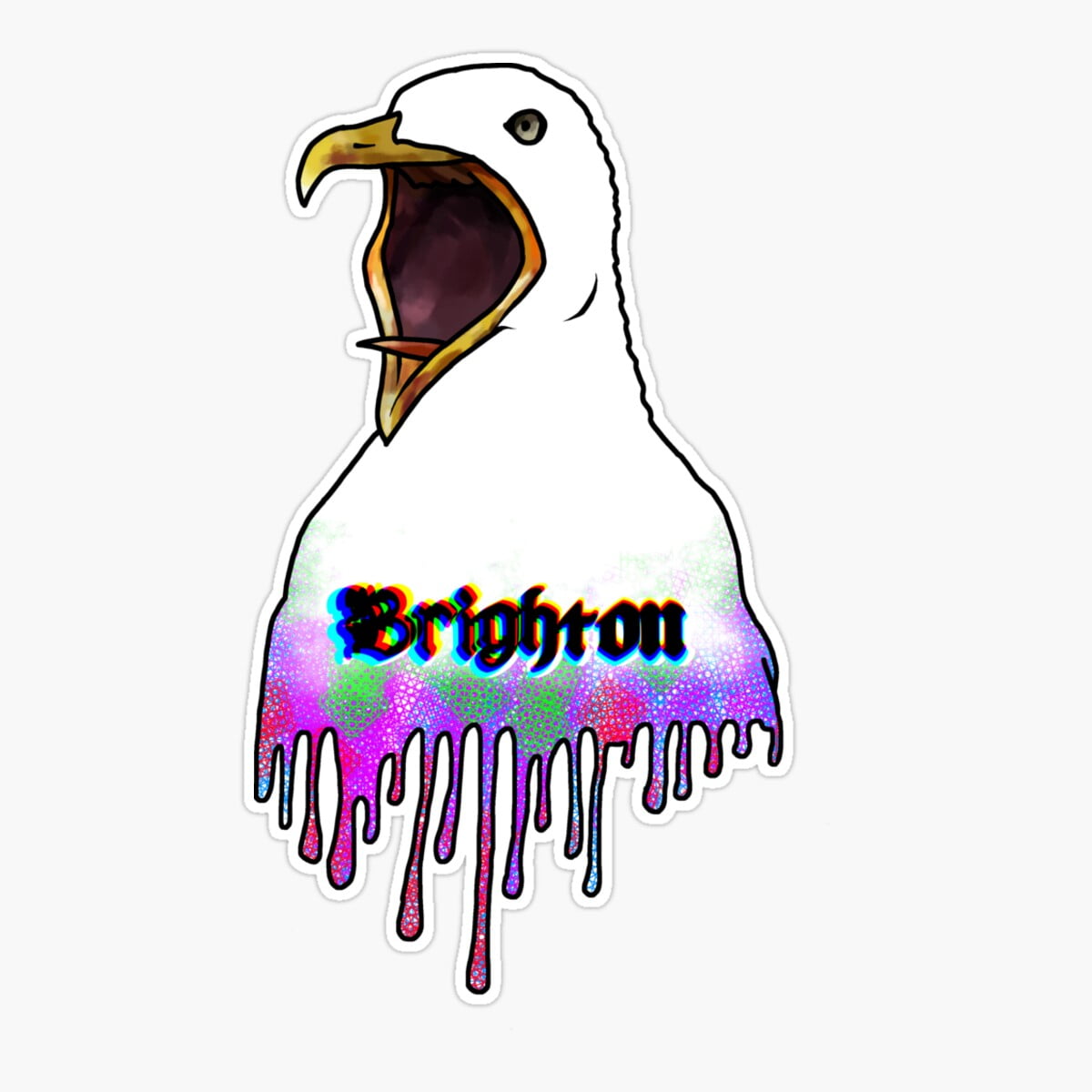 Onim Brighton Seagull Sticker, Phone Decal Water Bottle Stickers Car ...