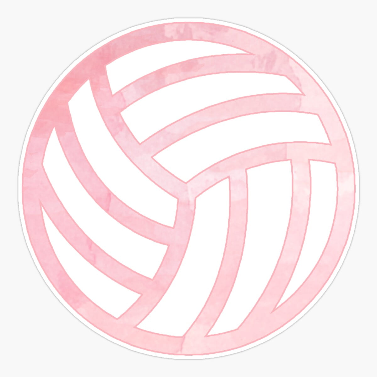 Onim Pink Volleyball Sticker, Phone Decal Water Bottle Stickers Car ...