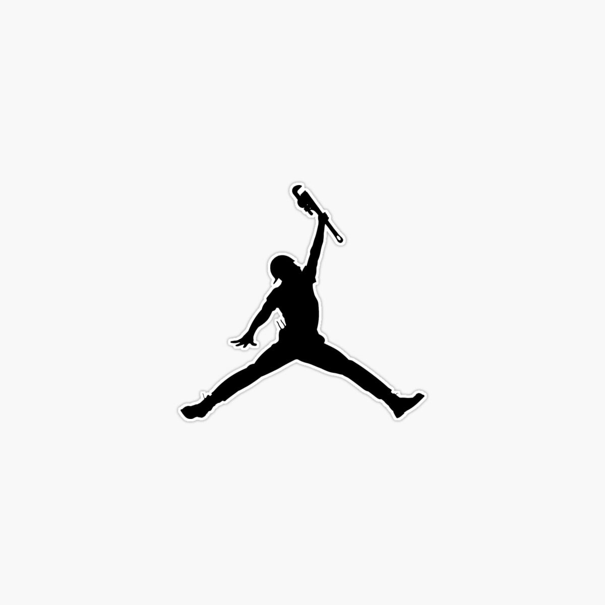 Onim Pipe Wrench Jumpman Sticker, Phone Decal Water Bottle Stickers Car ...