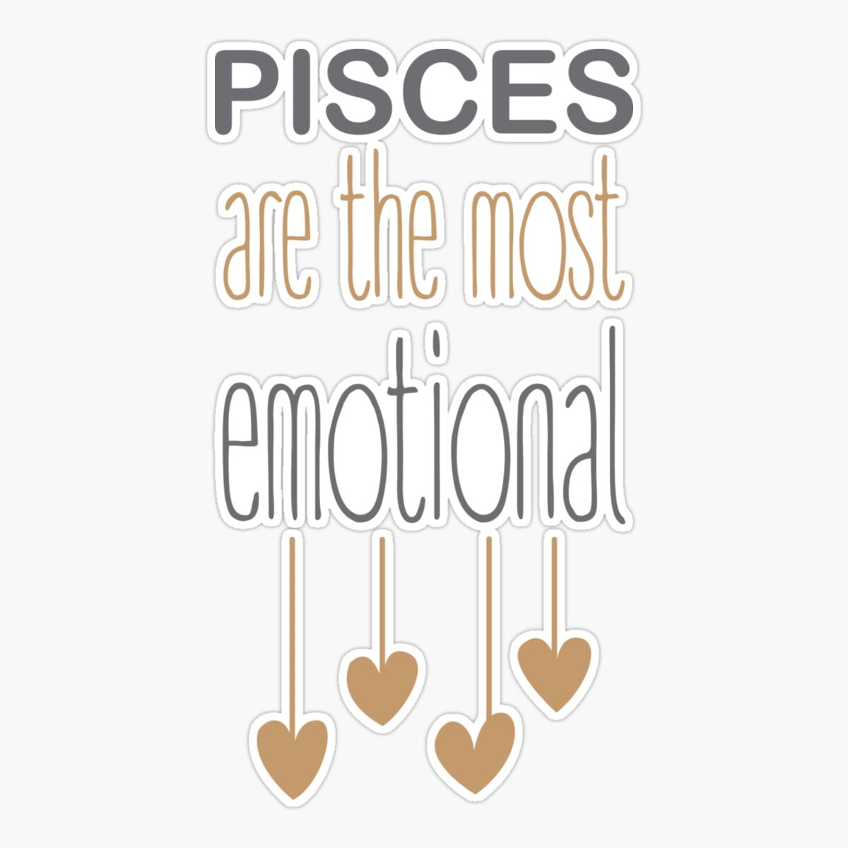 Onim Pisces Are Most Emotional Sticker, Phone Decal Water Bottle ...
