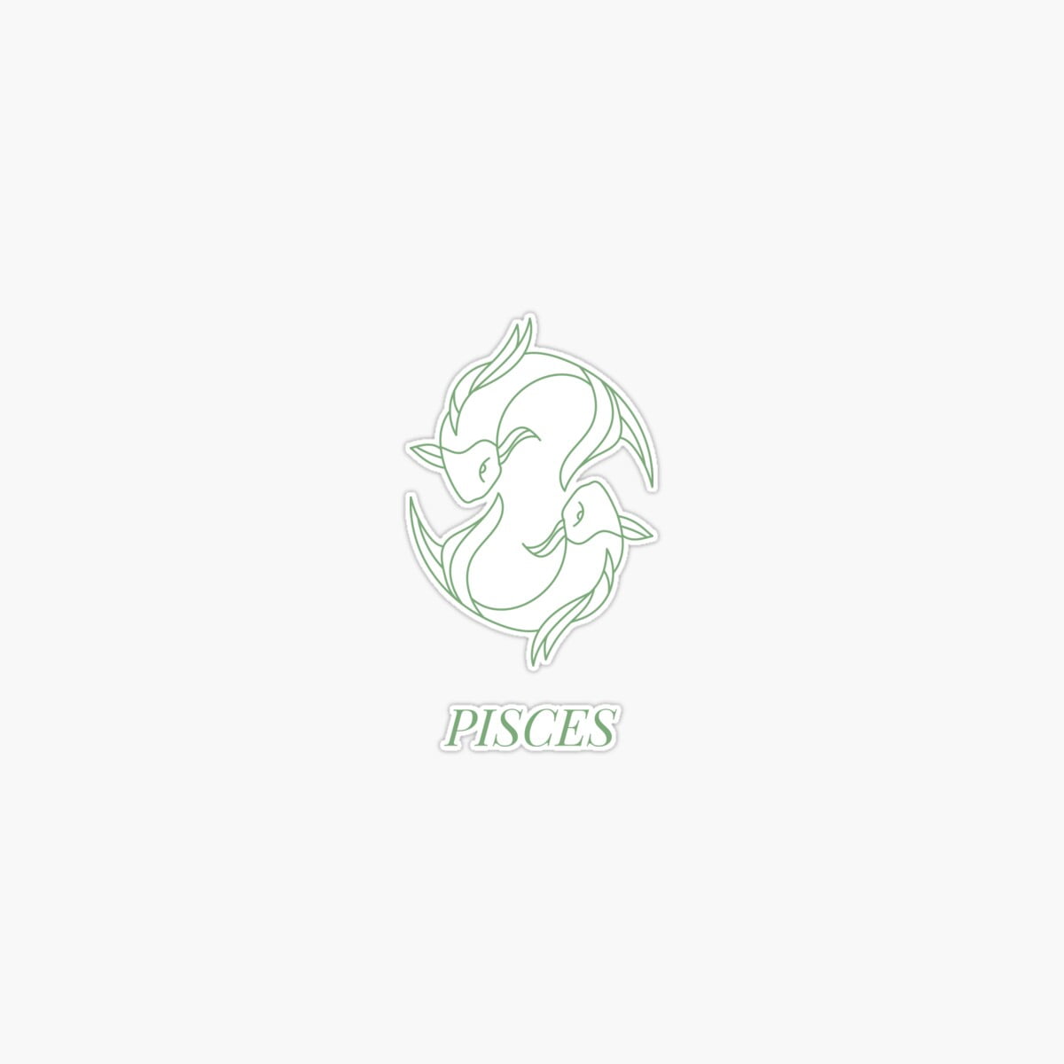 Onim Pisces - Fish (Star Sign) Sticker, Phone Decal Water Bottle ...