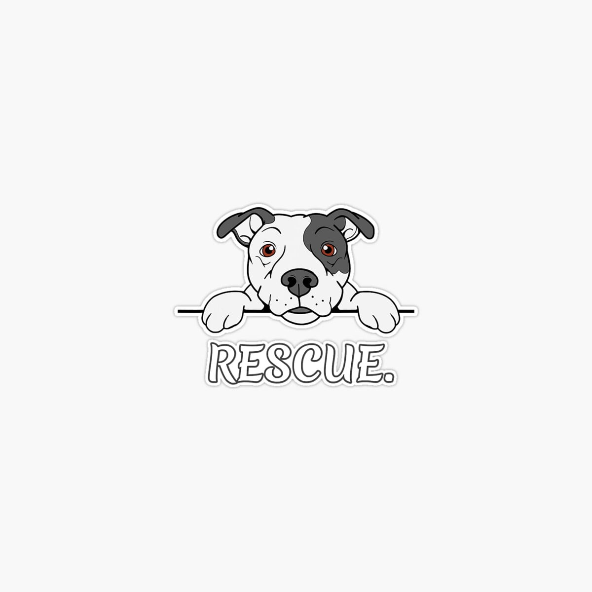 Onim Pitbull Rescue Gift Pit Bull Lover Sticker, Phone Decal Water ...