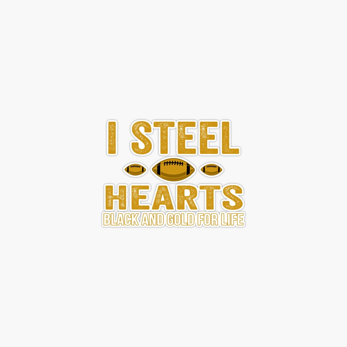 Onim Pittsburgh Football Sports Fans I Steal Hearts Sticker, Phone ...