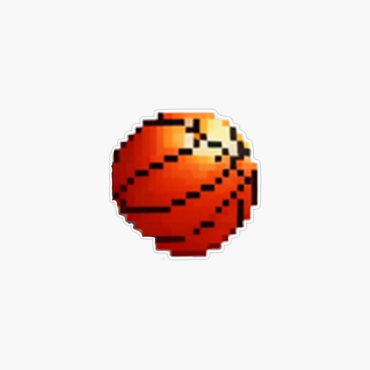 Onim Pixel Art Basketball Design Print Sticker, Phone Decal Water ...