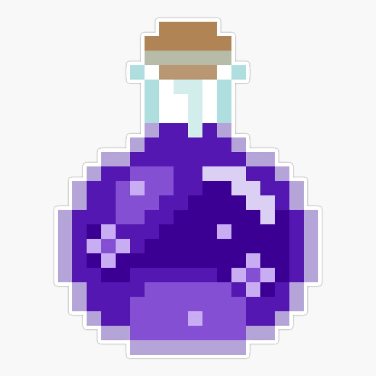 Onim Pixel Art Potion Purple Sticker, Phone Decal Water Bottle Stickers ...