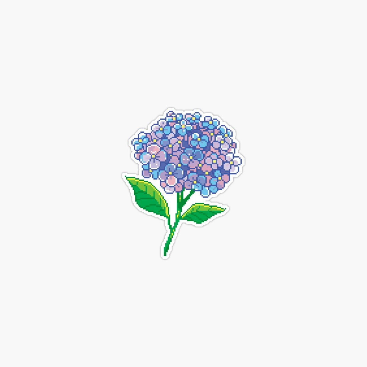 Onim Pixel Hydrangea Sticker - Walmart.com