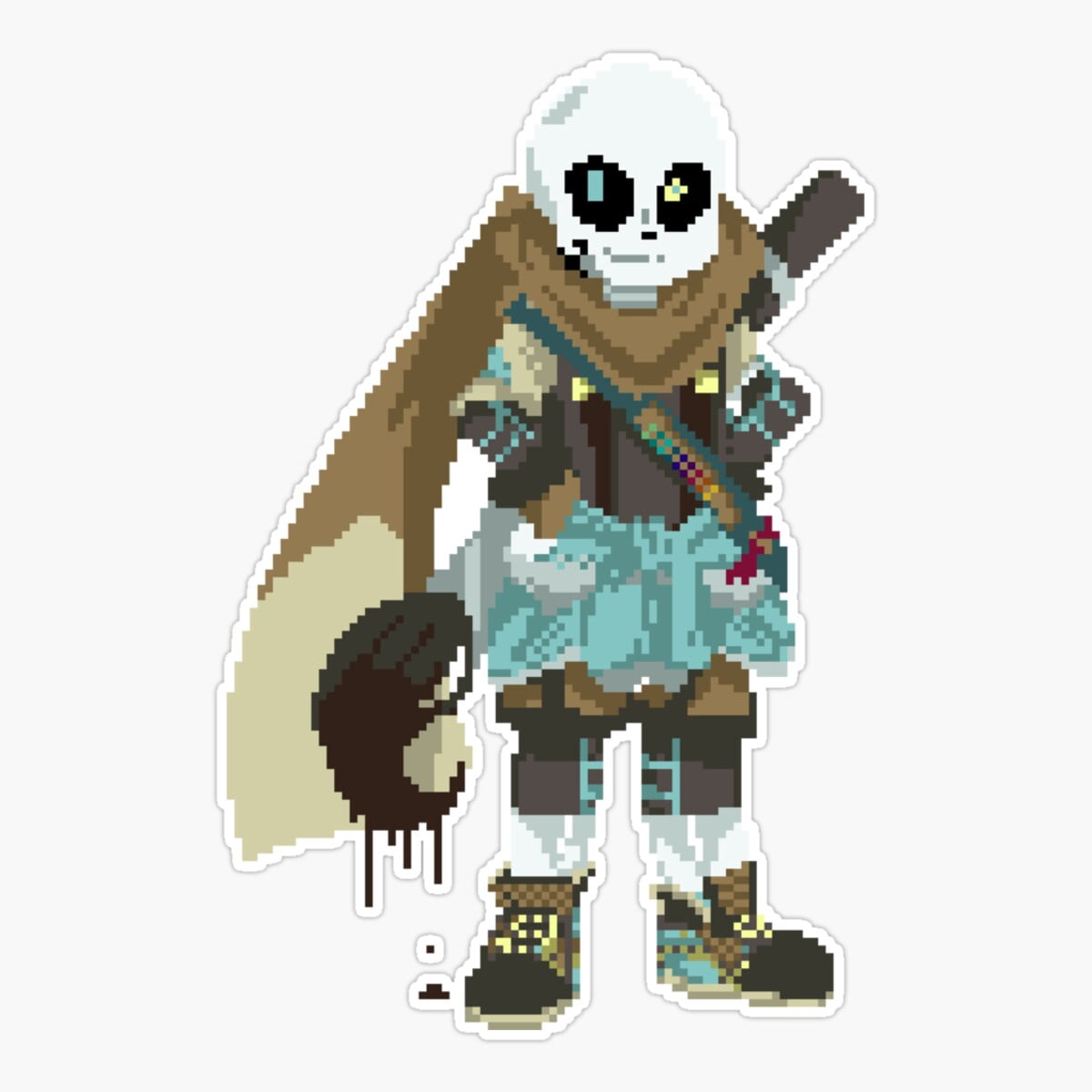 Onim Pixel Ink Sans Sticker, Phone Decal Water Bottle Stickers Car ...