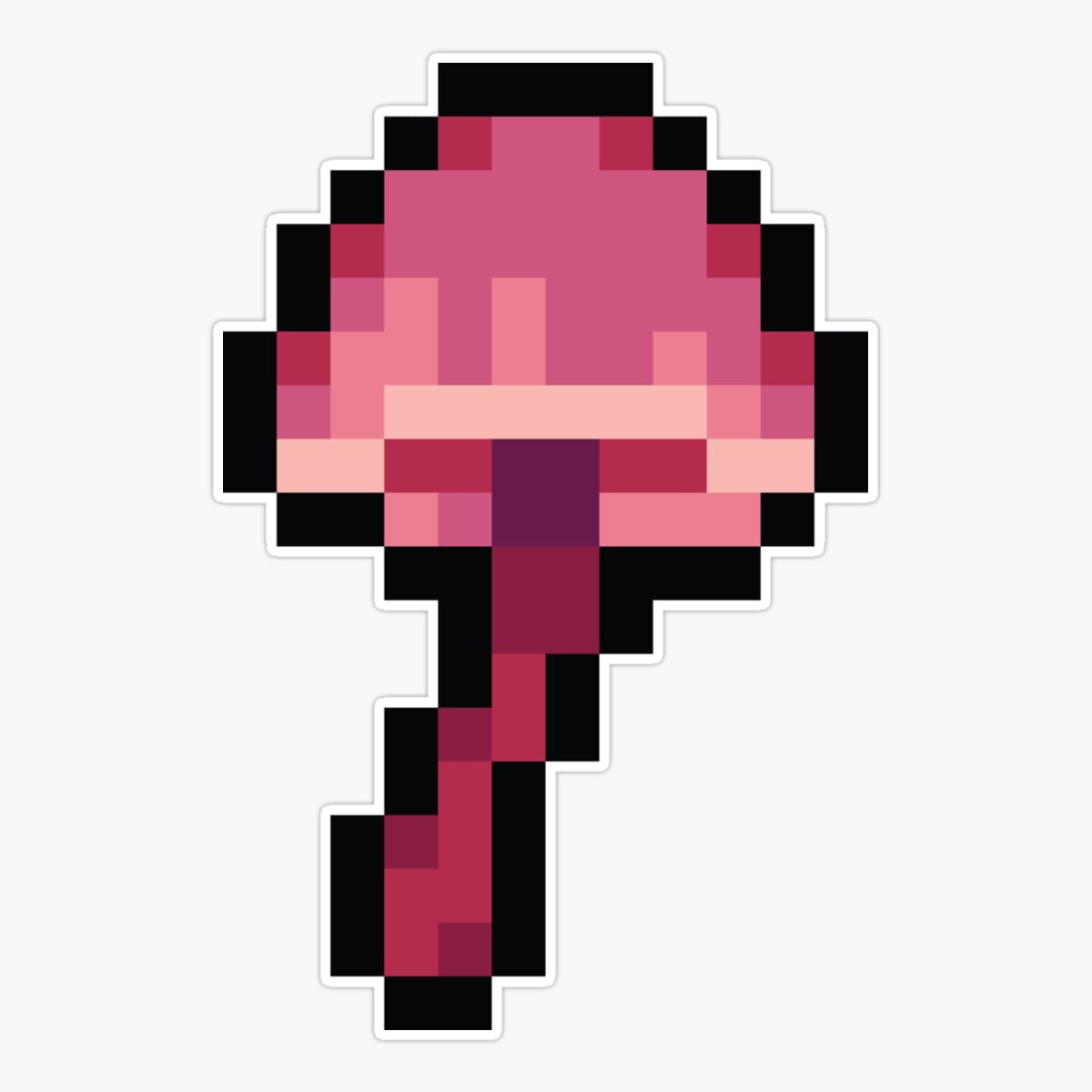 Onim Pixel Mushroom - Pink Sticker, Phone Decal Water Bottle Stickers ...