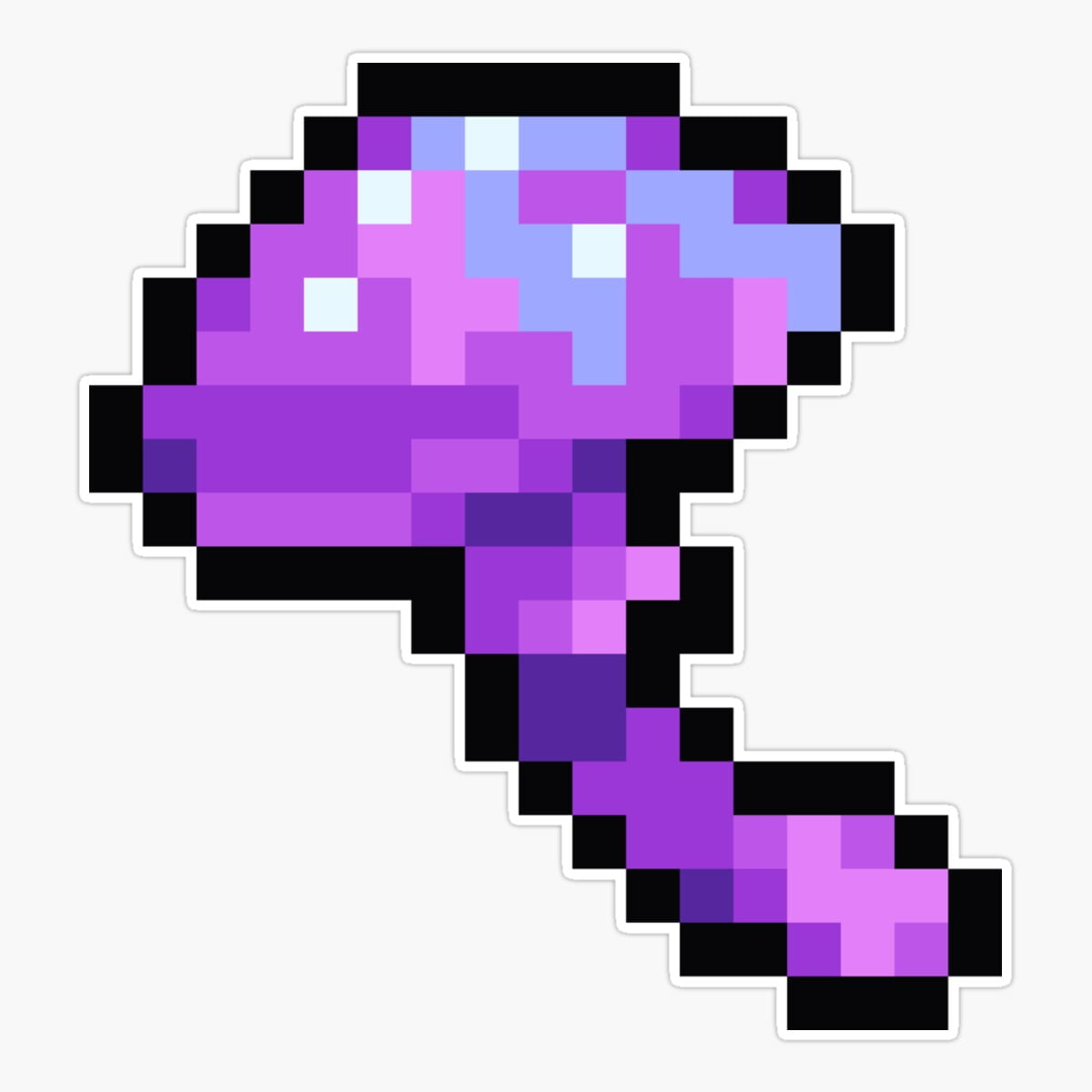 Onim Pixel Mushroom - Purple Sticker, Phone Decal Water Bottle Stickers ...