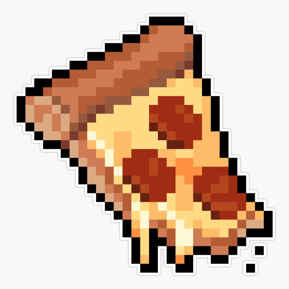 Onim Pixel Pizza Sticker, Phone Decal Water Bottle Stickers Car Decals ...