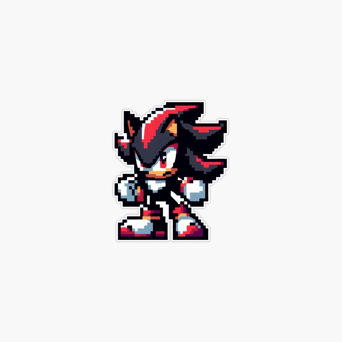 Onim Pixel Shadow The Hedgehog, Sonic The Hedgehog Sticker, Phone Decal ...
