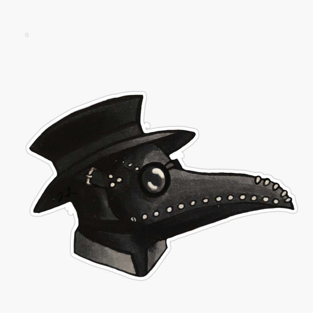 Onim Plague Doctor Mask Sticker, Phone Decal Water Bottle Stickers Car ...