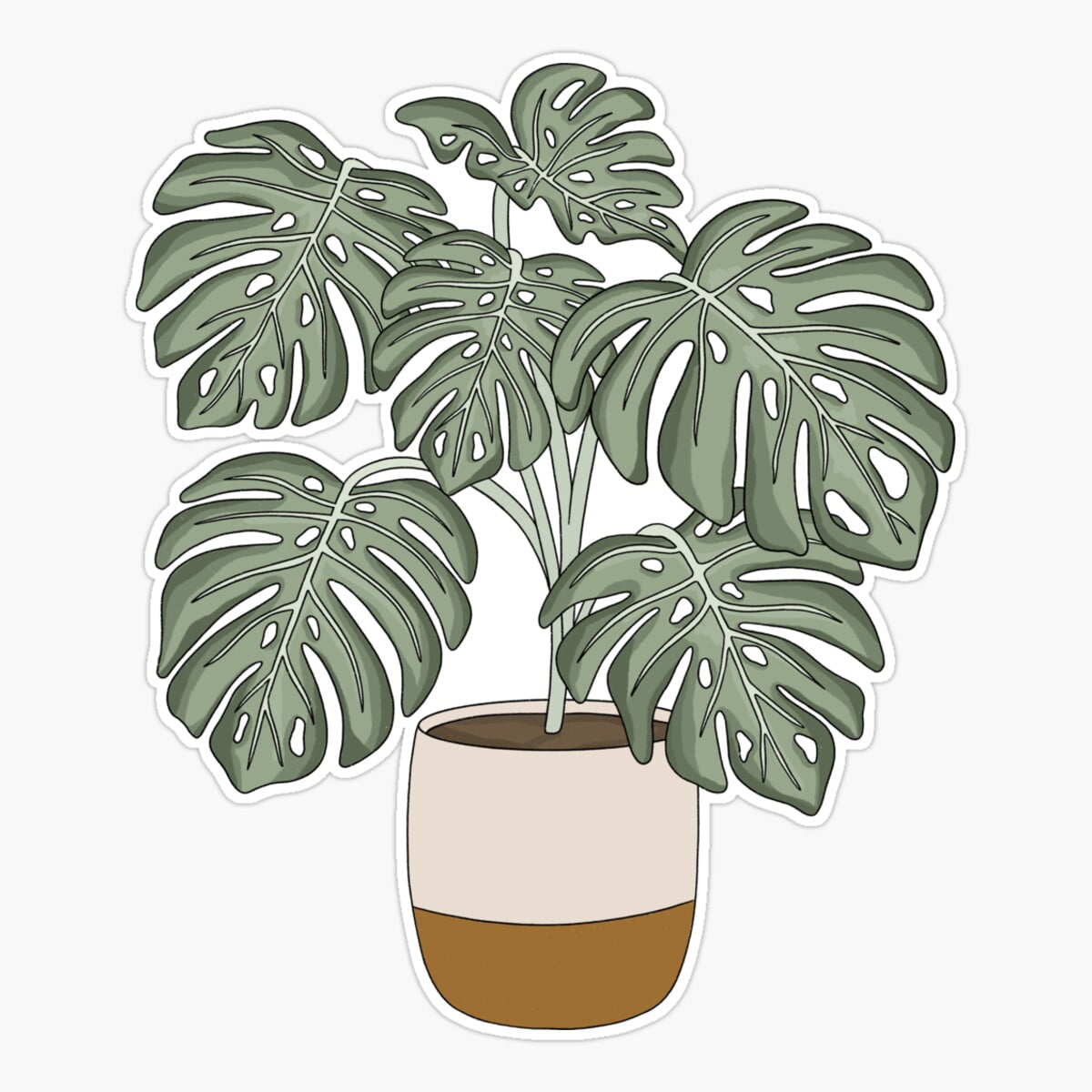 Onim Plant Aesthetic Sticker, Phone Decal Water Bottle Stickers Car ...