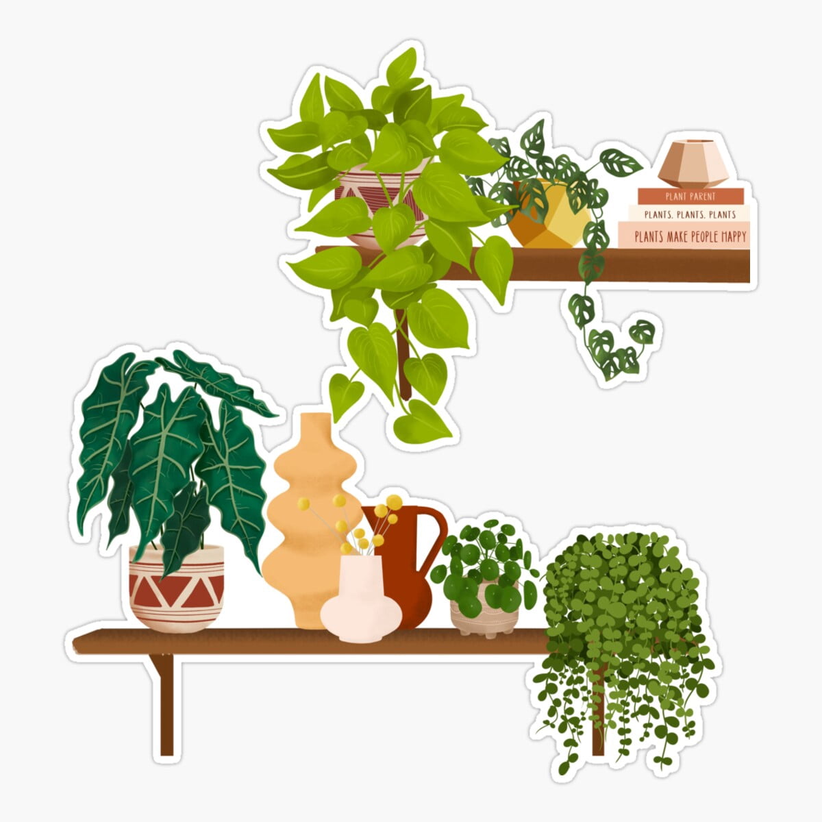 Onim Plant Shelf 5.8 Sticker, Phone Decal Water Bottle Stickers Car ...