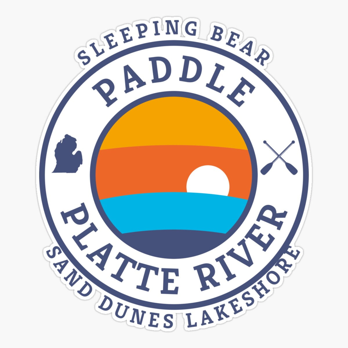 Onim Platte River Sleeping Bear Sand Dunes National Lakeshore Sticker ...