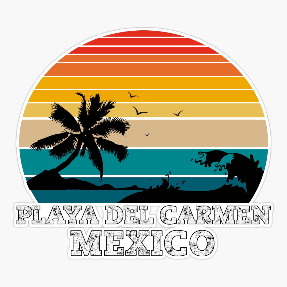 Onim Playa Del Carmen Mexico Sticker, Phone Decal Water Bottle Stickers ...