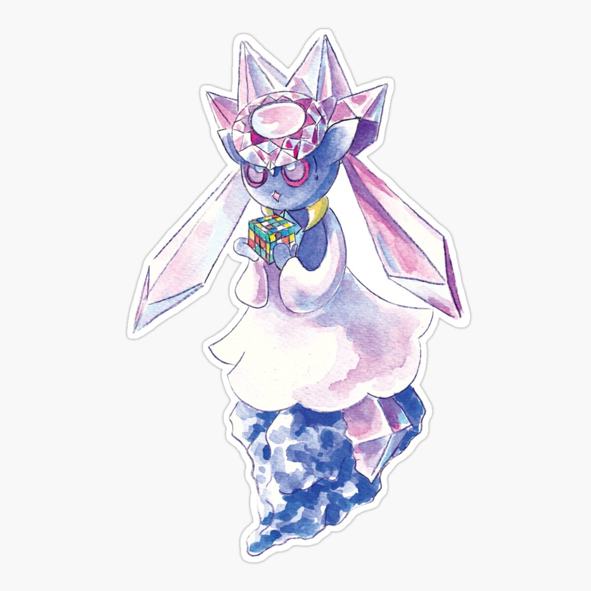 Onim Playing A Rubik'S Cube Sticker, Phone Decal Water Bottle Stickers ...