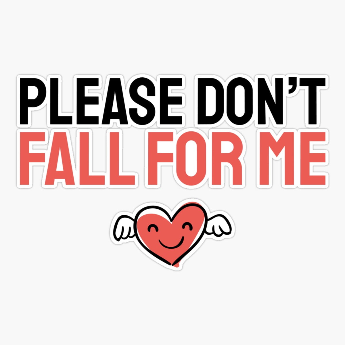 Onim Please Don'T Fall For Me Couple Love Emotional Stickers Sticker ...