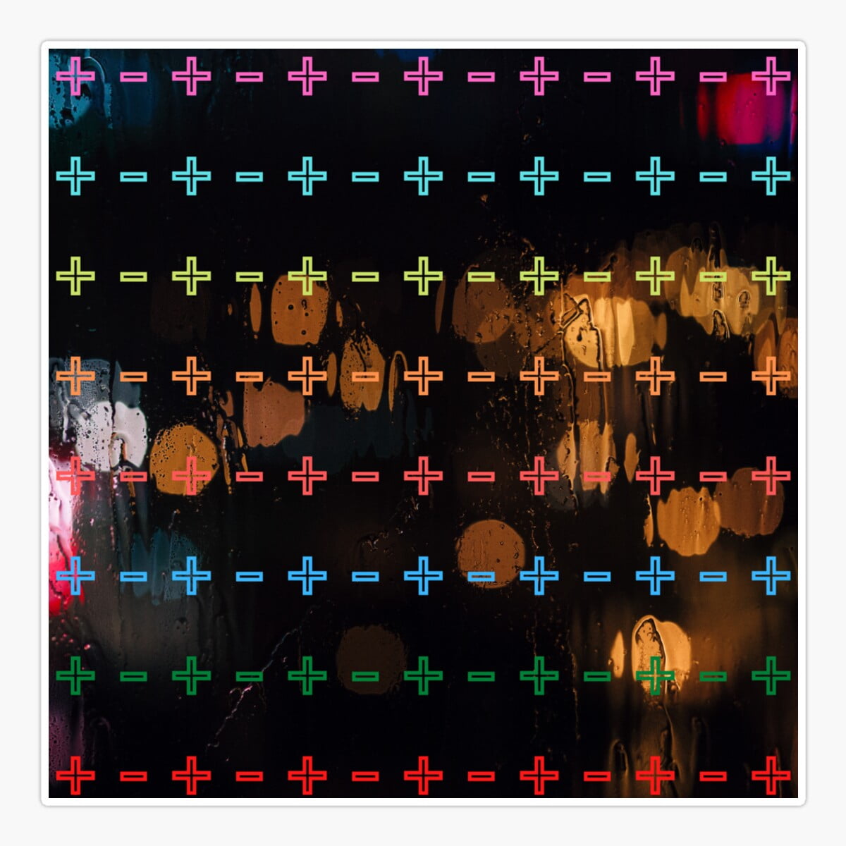 Onim Plus Minus Sticker, Phone Decal Water Bottle Stickers Car Decals ...