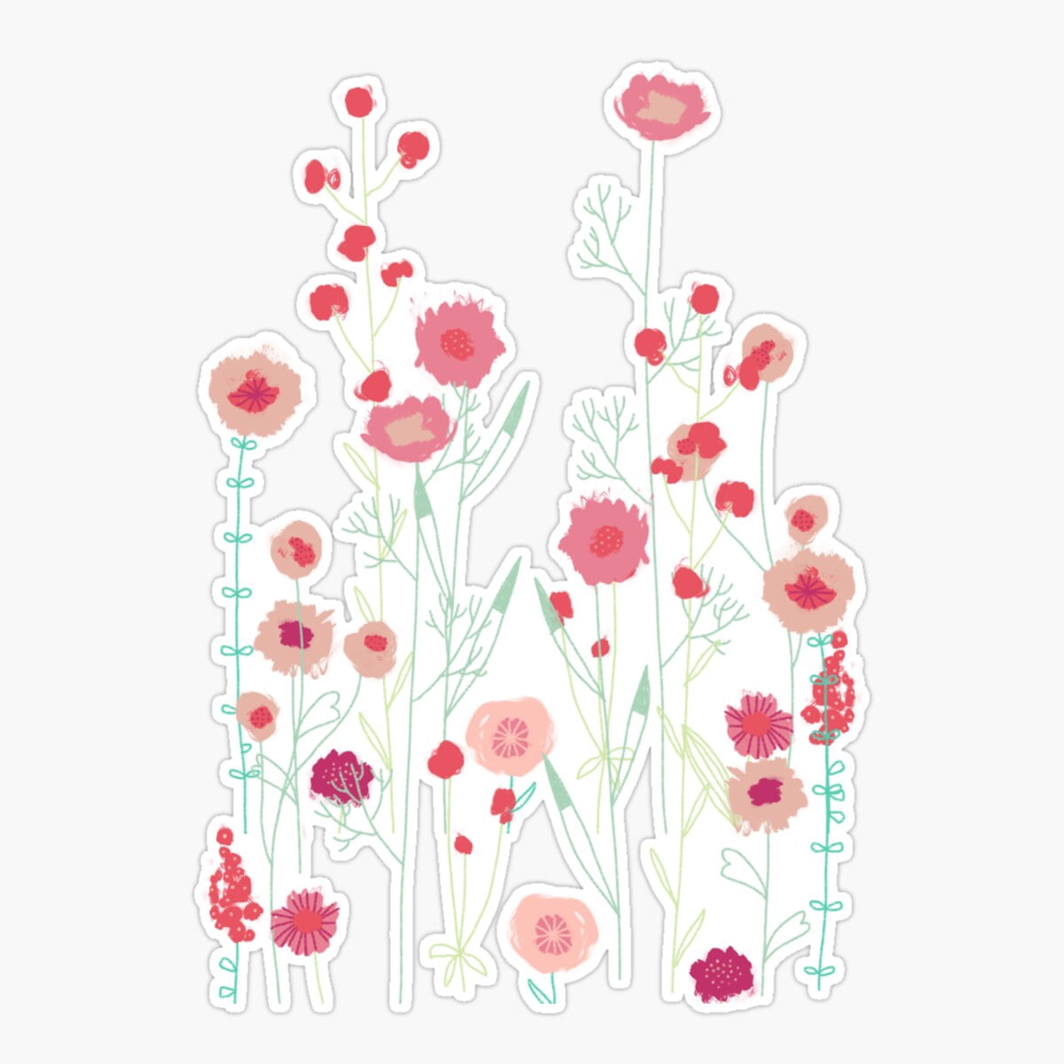 Onim Plymouth Flowers In Daylight Sticker, Phone Decal Water Bottle ...