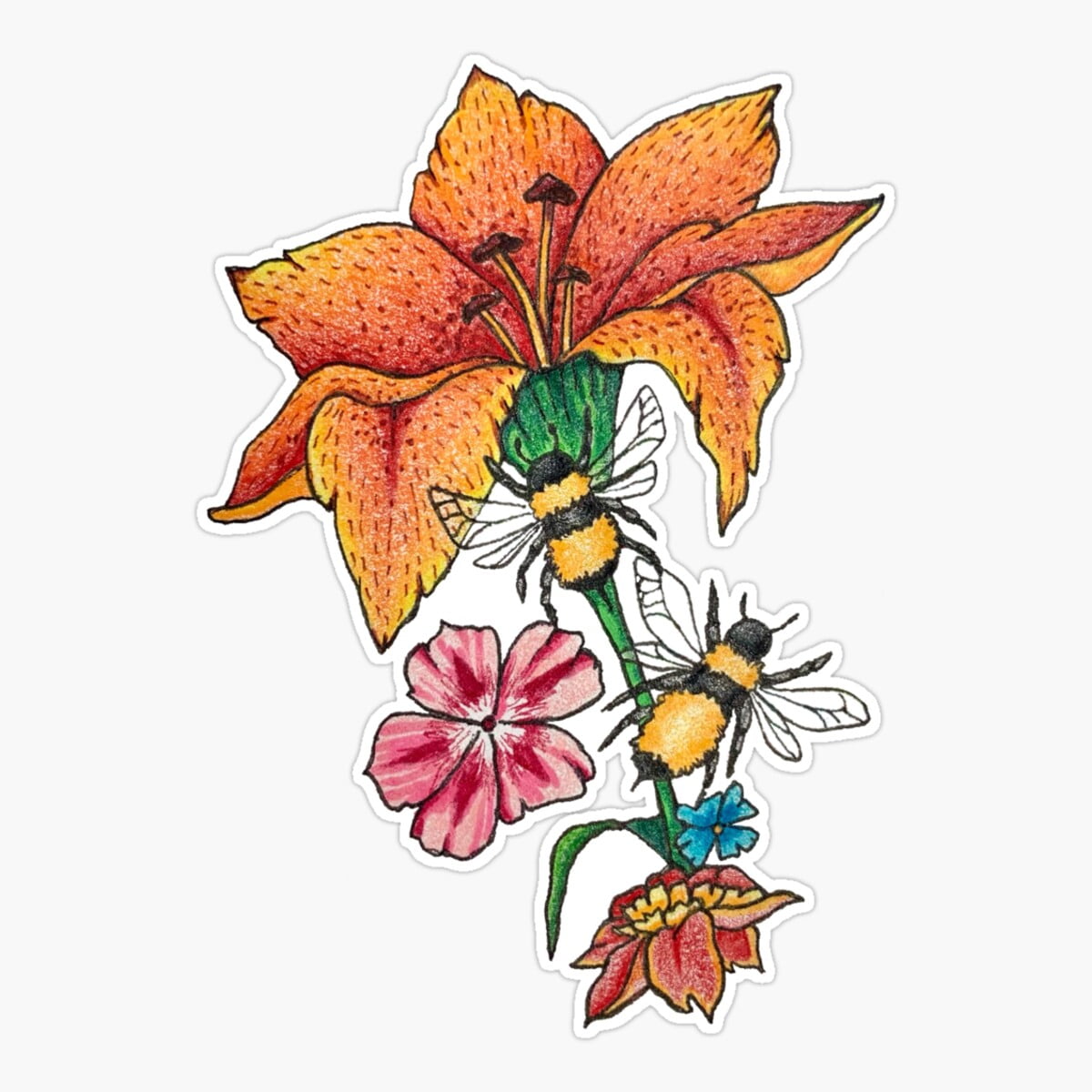 Onim Bumblebees Sticker, Phone Decal Water Bottle Stickers Car Decals ...