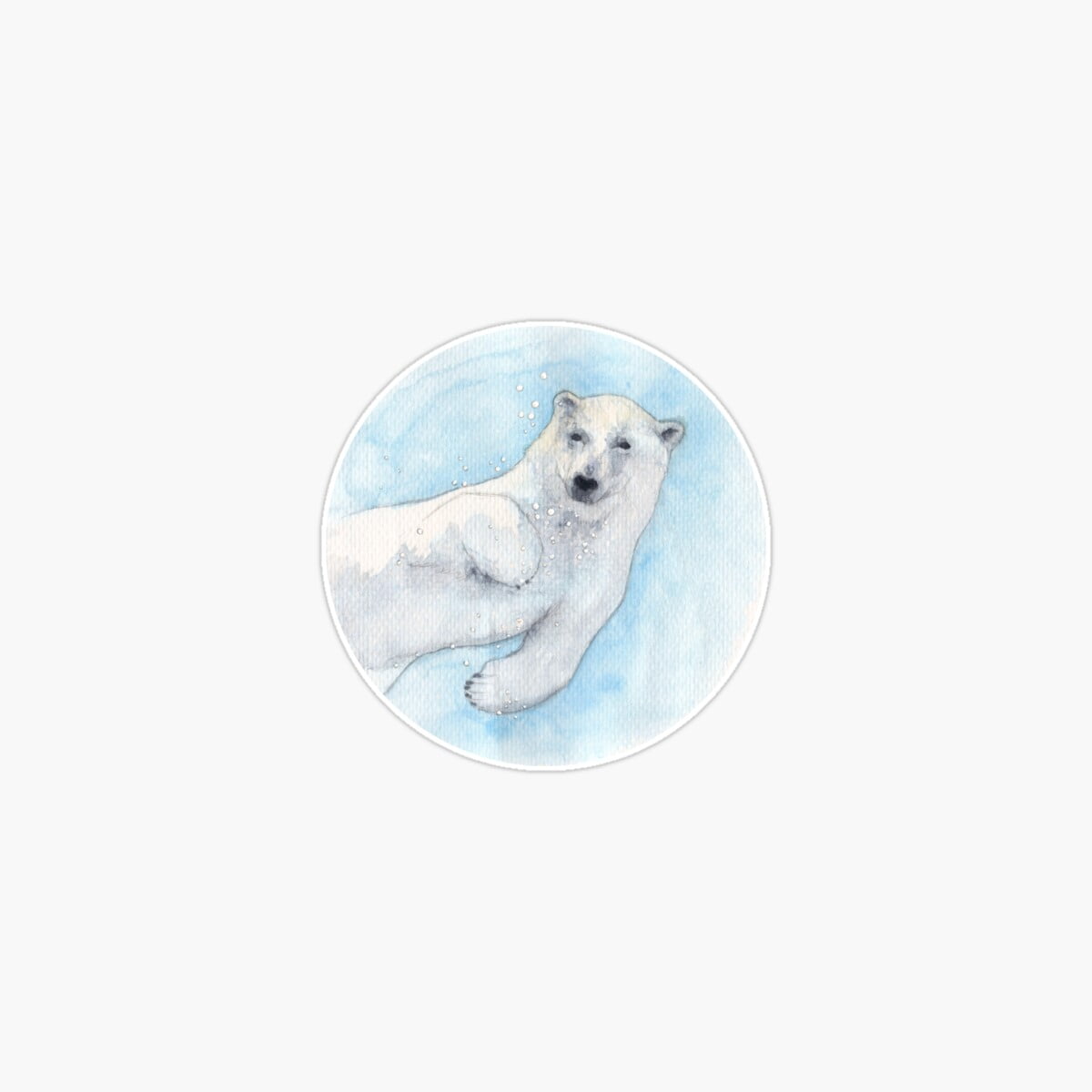 Onim Polar Bear Underwater Sticker, Phone Decal Water Bottle Stickers ...