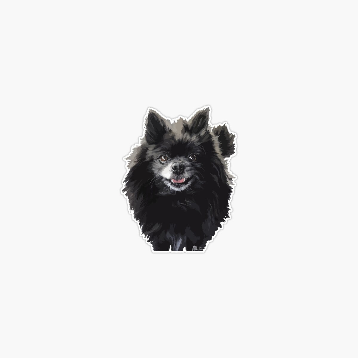 Onim Pomeranian - Digital No Background Sticker, Phone Decal Water ...
