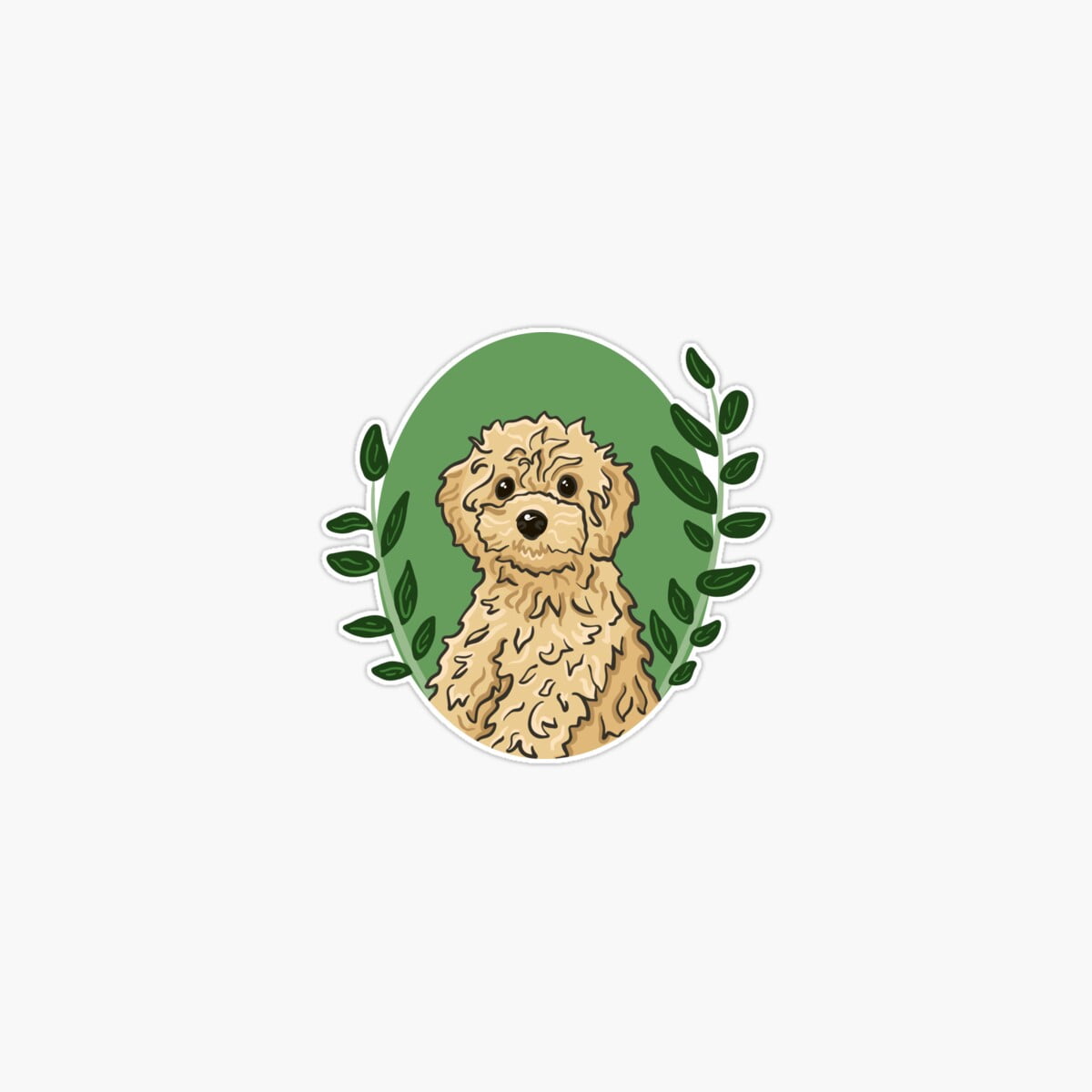 Onim Poochon Puppy Cartoon Sticker, Phone Decal Water Bottle Stickers ...