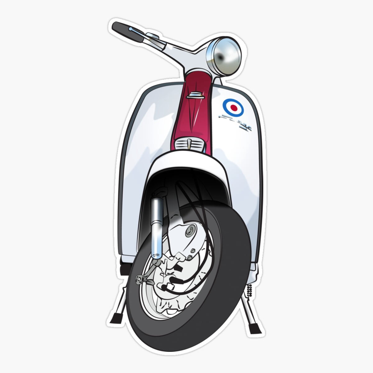 Onim Pop Art! Mod Scooter Sticker, Phone Decal Water Bottle Stickers ...