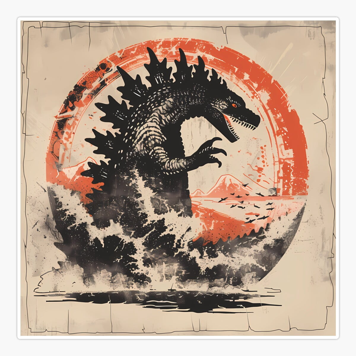 Onim Pop Godzilla: Culture Clash Sticker, Phone Decal Water Bottle ...