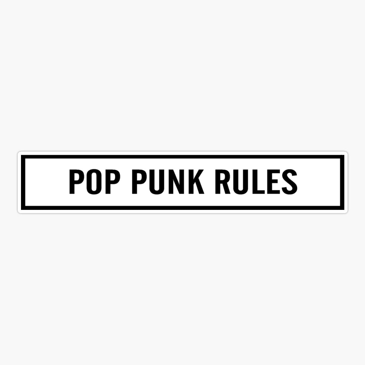 Onim Pop Punk Rules 2 Sticker, Phone Decal Water Bottle Stickers Car ...