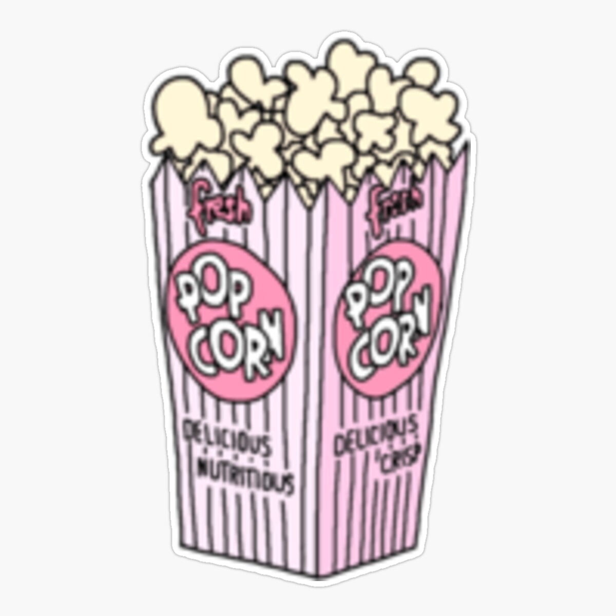 Onim Popcorn Sticker, Phone Decal Water Bottle Stickers Car Decals ...