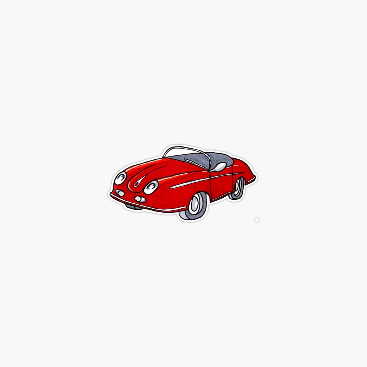 Onim Porsche 356 Sticker, Phone Decal Water Bottle Stickers Car Decals ...