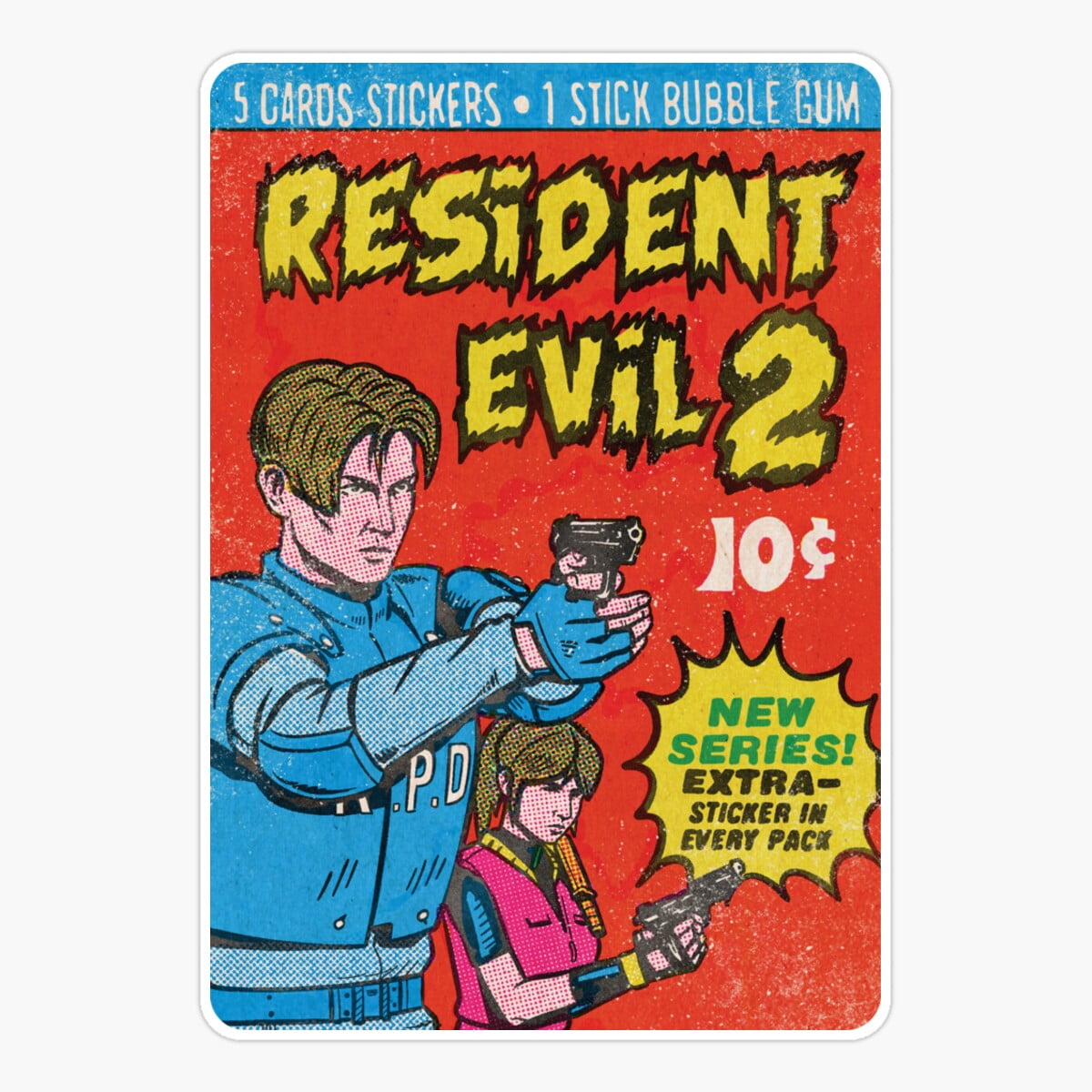 Onim Post-Apocalyptic Bubble Gum Card Fan Art Sticker, Phone Decal ...