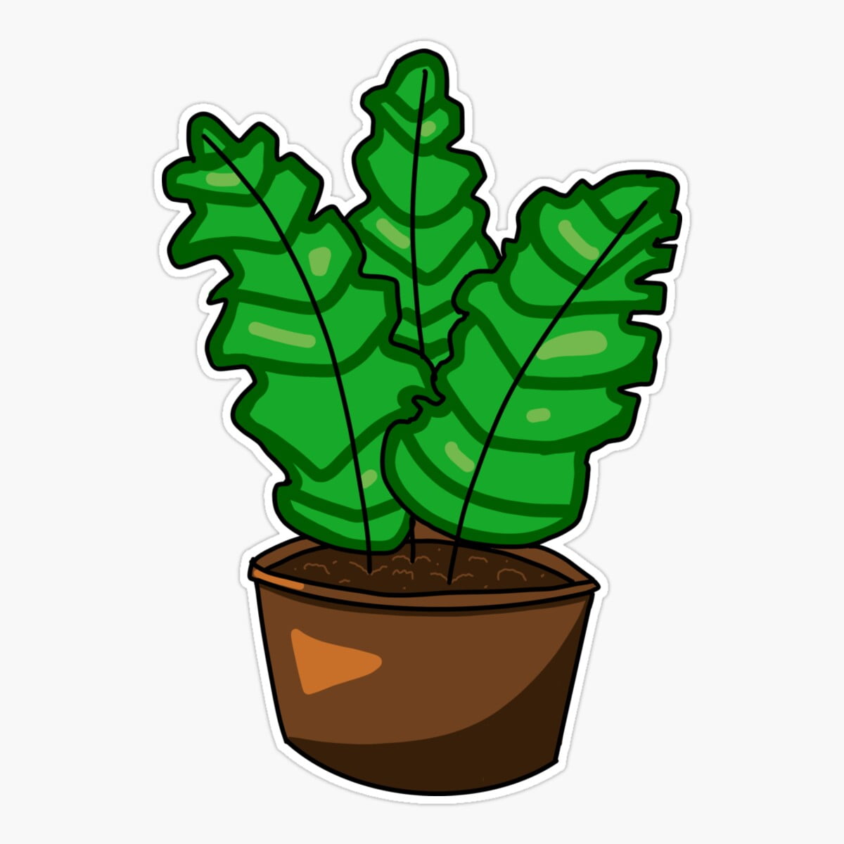 Onim Pot Plant Sticker, Phone Decal Water Bottle Stickers Car Decals ...