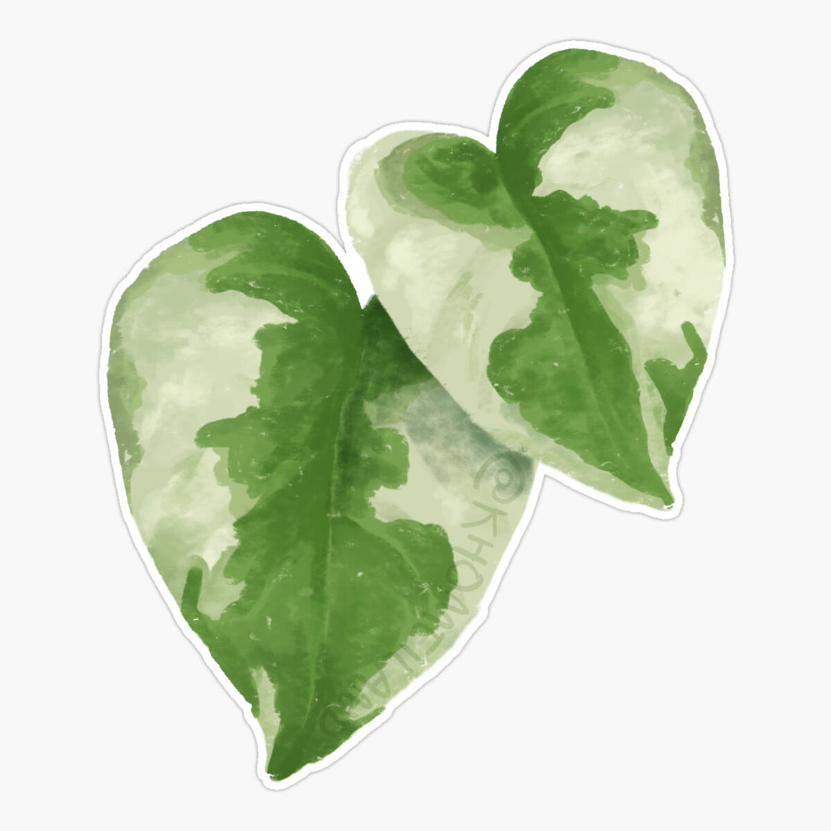 Onim Pothos Njoy Leaf Sticker, Phone Decal Water Bottle Stickers Car ...