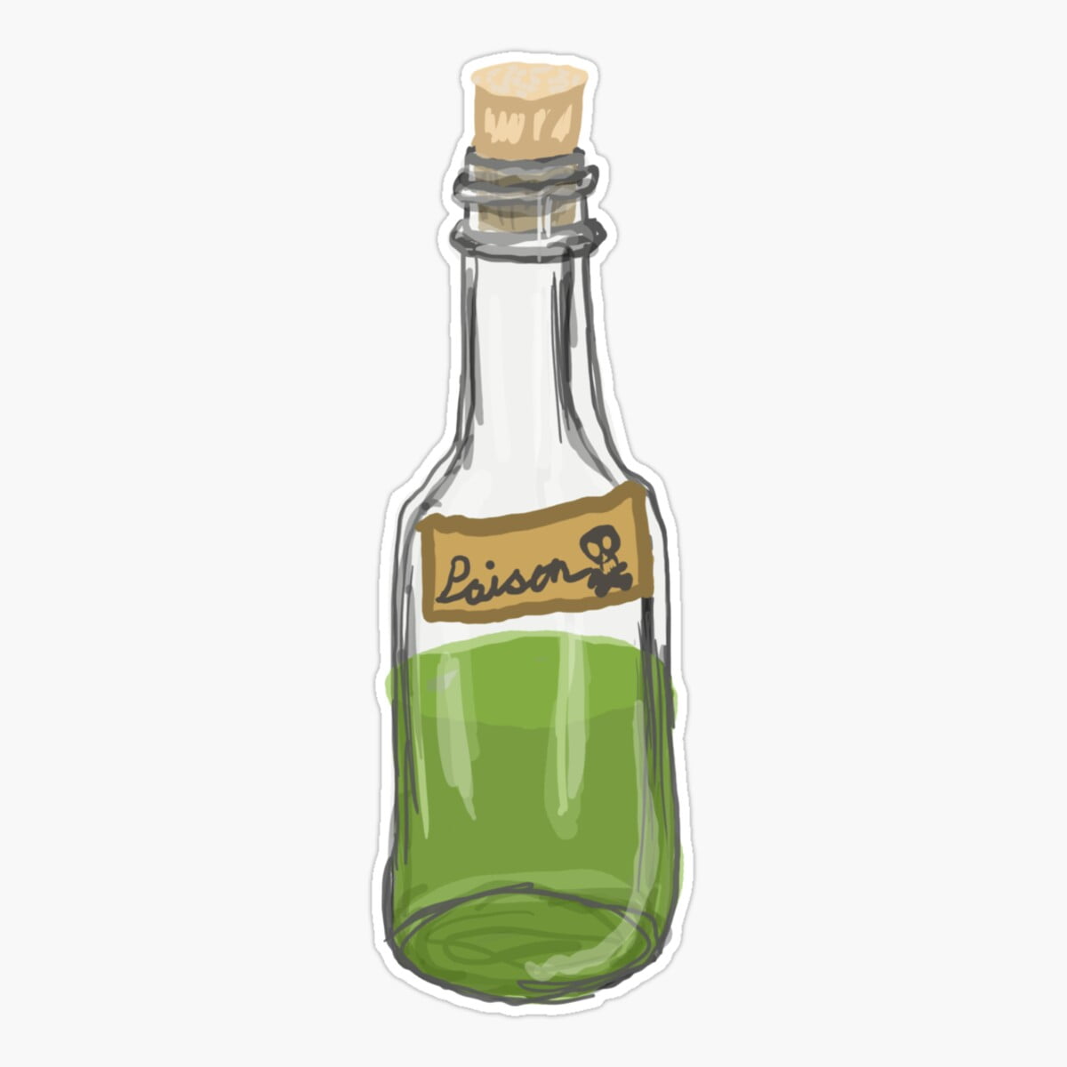 Onim Potion Bottle: Poison Sticker, Phone Decal Water Bottle Stickers ...
